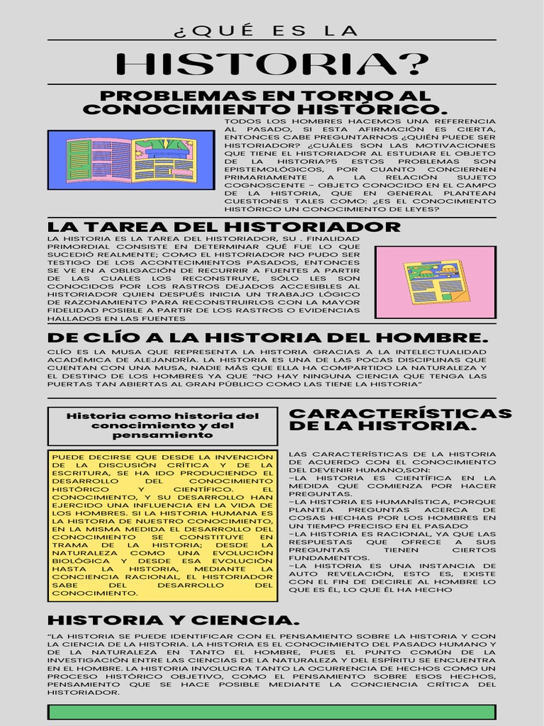 ¿Qué Es La Historia Infografia | PDF | Conocimiento | Historiador