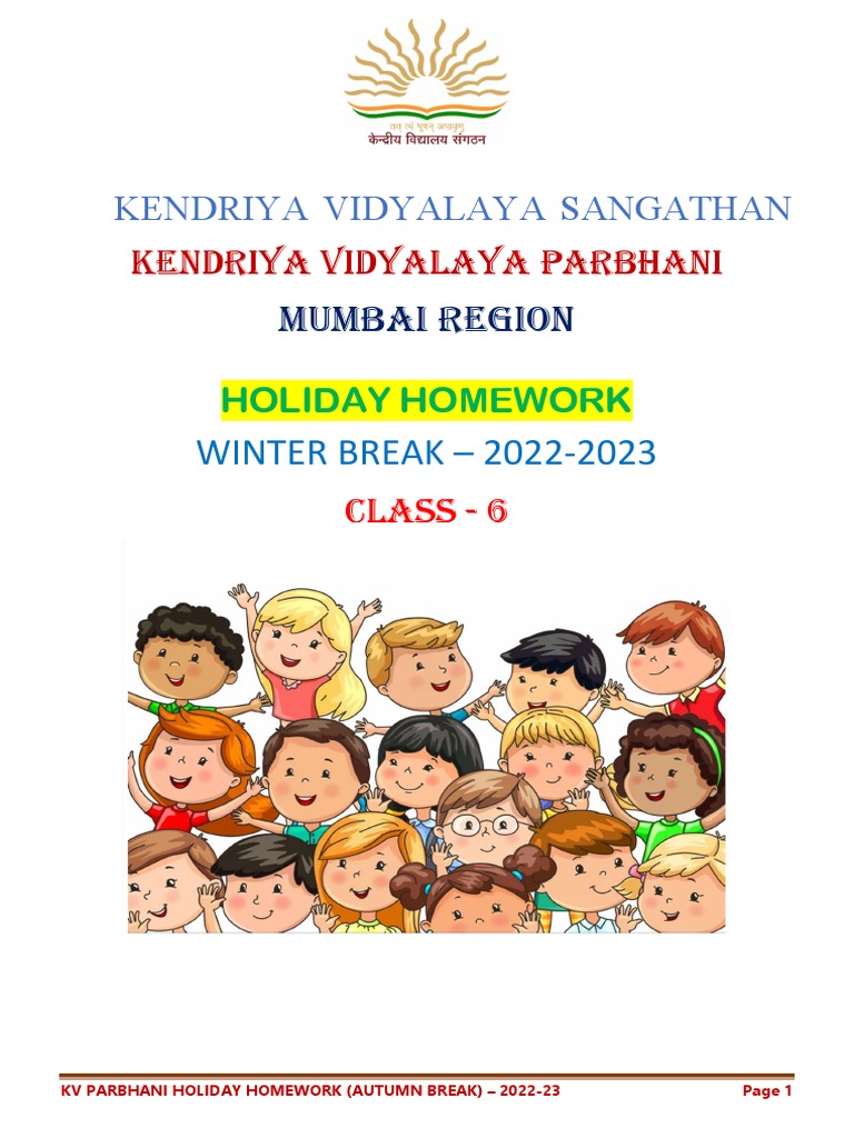 Winter Break Holiday Homework (Secondary Section) - (2022-23) | PDF ...