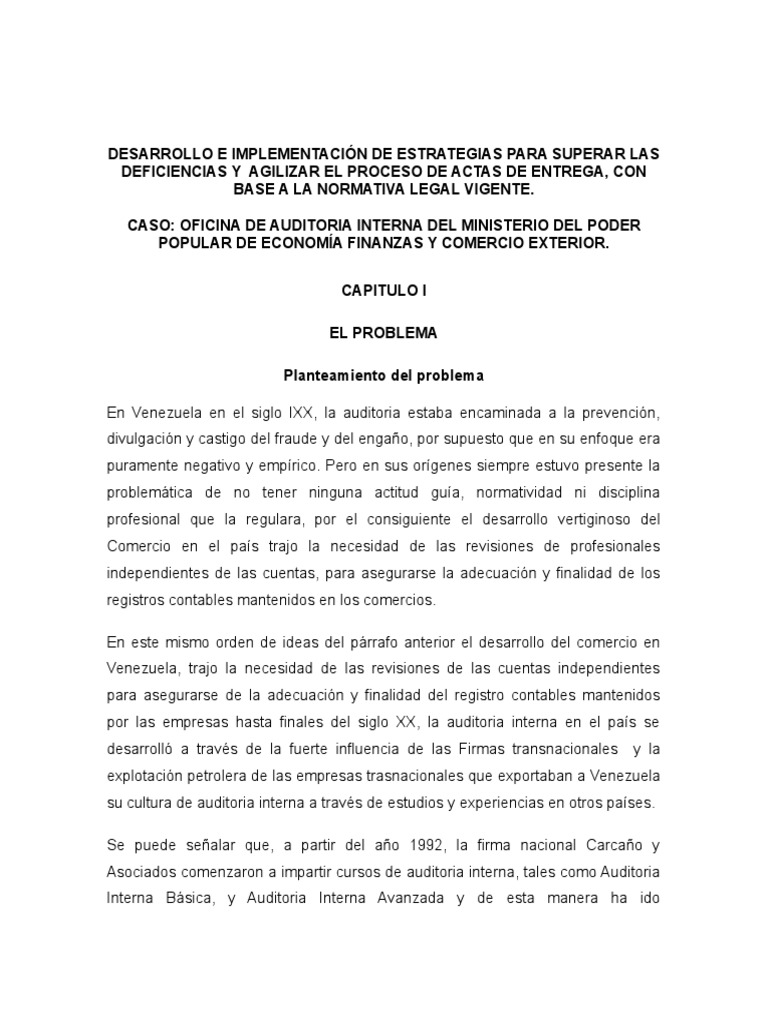 Capitulo I Tesis | Download Free PDF | Auditoría Capitulo I Tesis | Download Free PDF | Auditoría