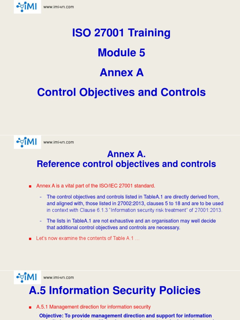 ISO 27001 Annex A Control Overview | PDF | Information Security | Vulnerability (Computing)