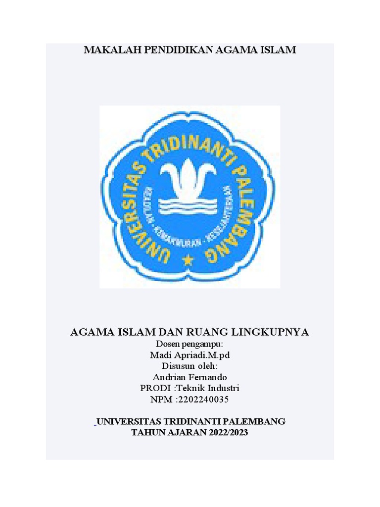 Ruang Lingkup Ajaran Agama Islam | PDF | Karier & Perkembangan