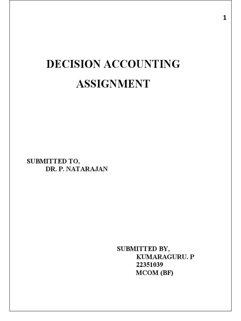 HOD Assignment 1 | PDF | Expense | Income Statement