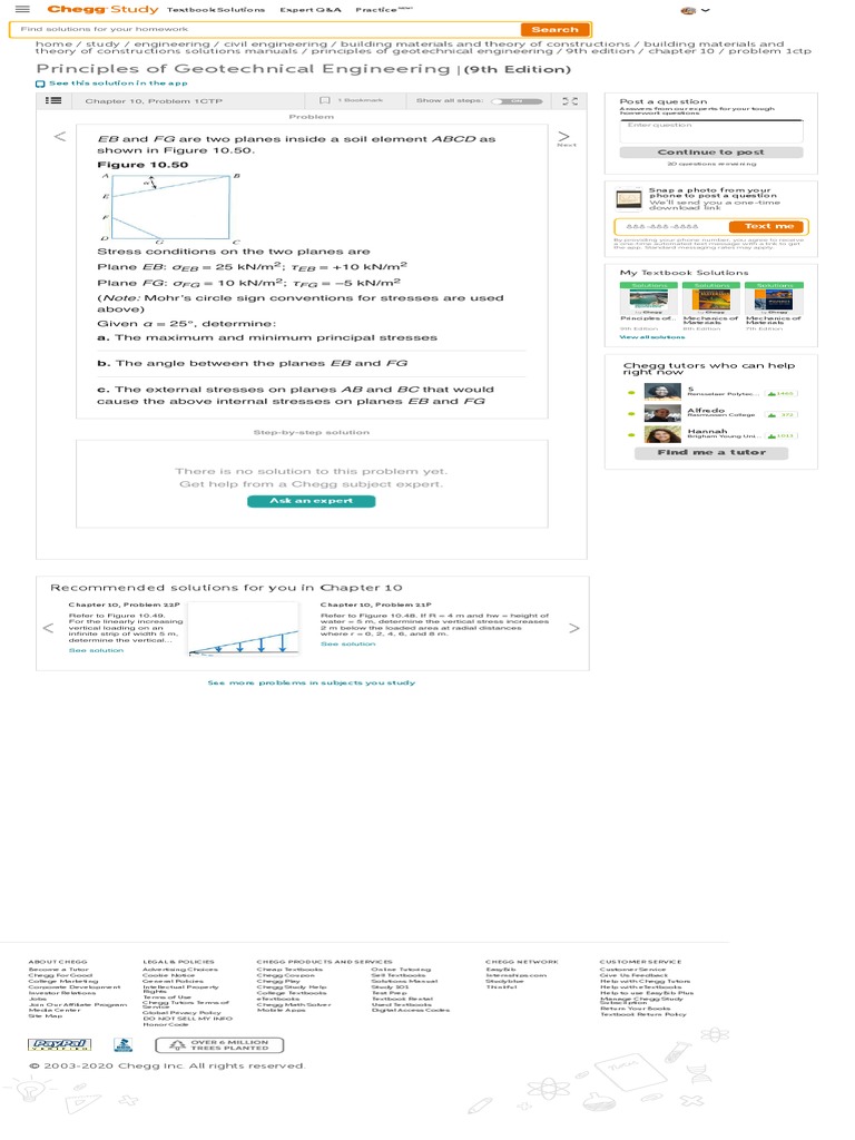 Solved Determine The Factor of Safety Against Heave On The Dow... | PDF