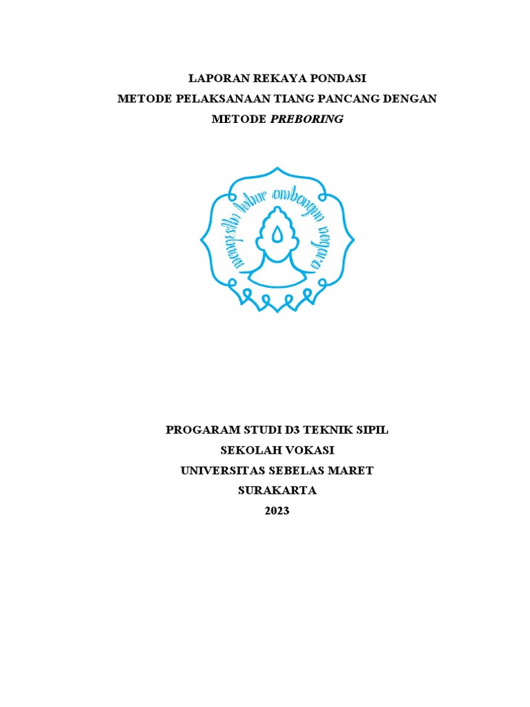 Metode Preboring Tiang Pancang | PDF