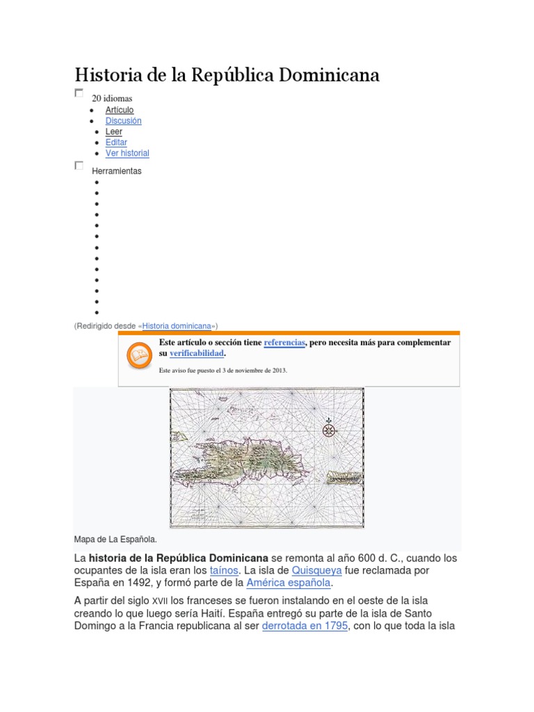 Historia de la República Dominicana | PDF | República Dominicana | Haití