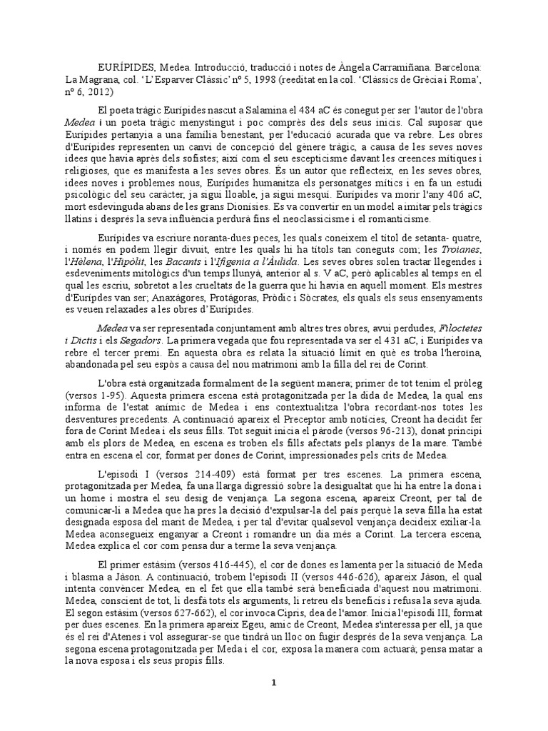 Lladó Oltra, Nina - Medea | PDF