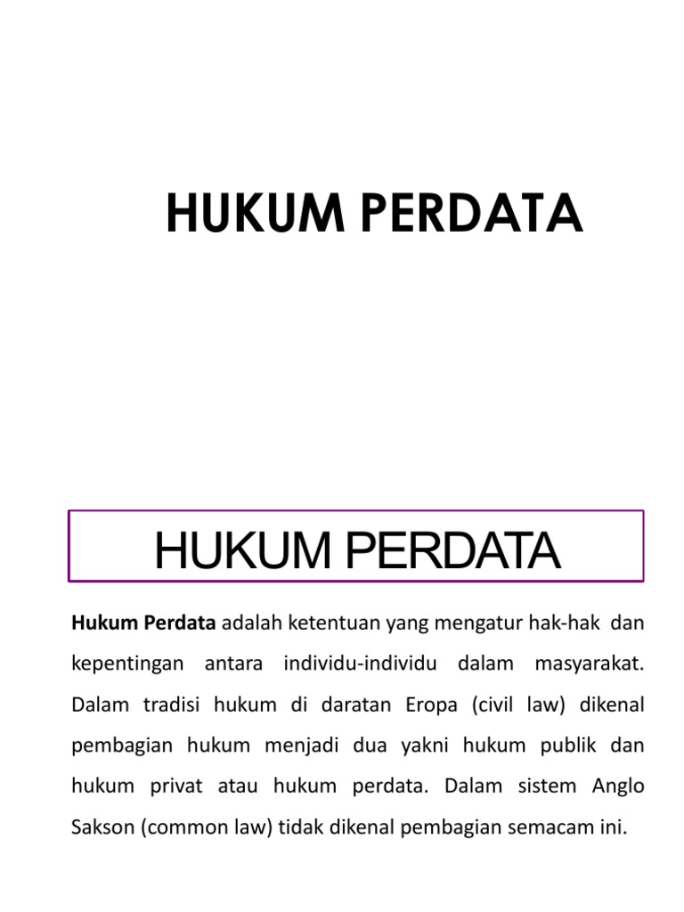 Hukum Perdata | PDF