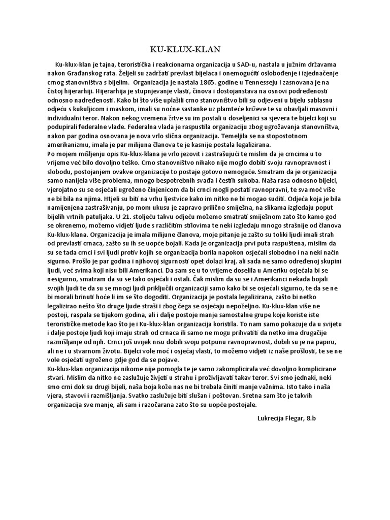 Ku Klux Klan | PDF