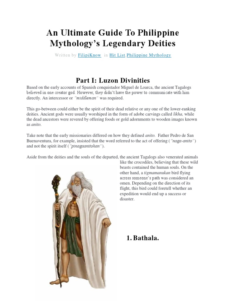 An Ultimate Guide To Philippine Mythology | PDF | Deities | Mythology