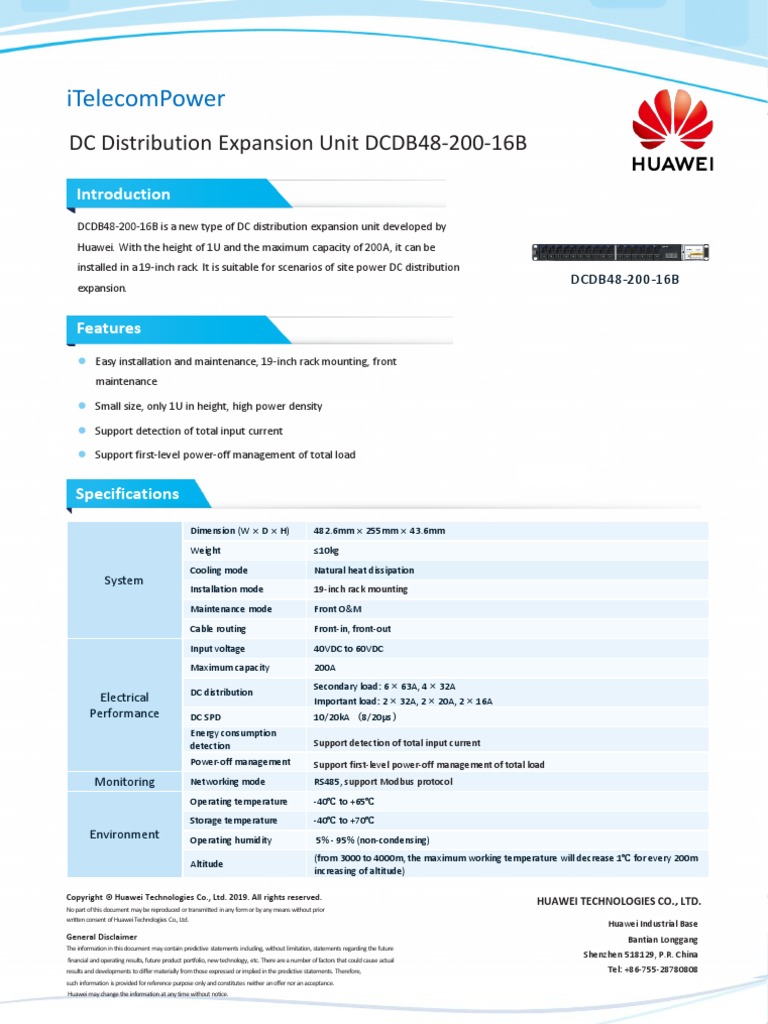 11. DC Distribution Expansion Unit DCDB48-200-16B (01074731) Datasheet ...