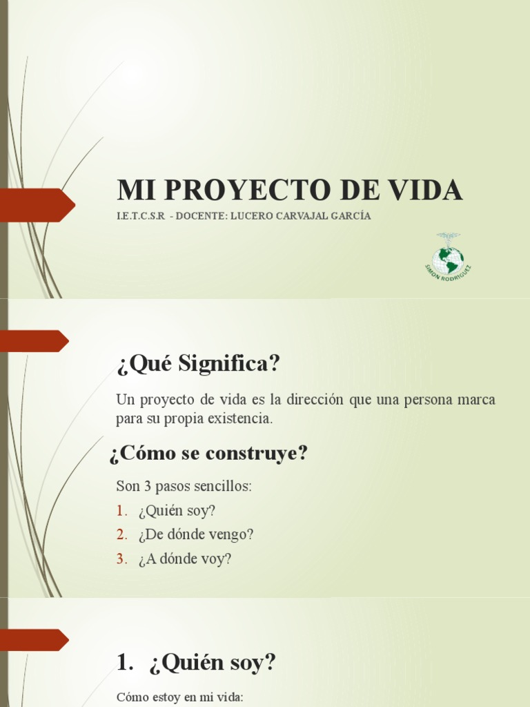 Mi Proyecto de Vida | PDF