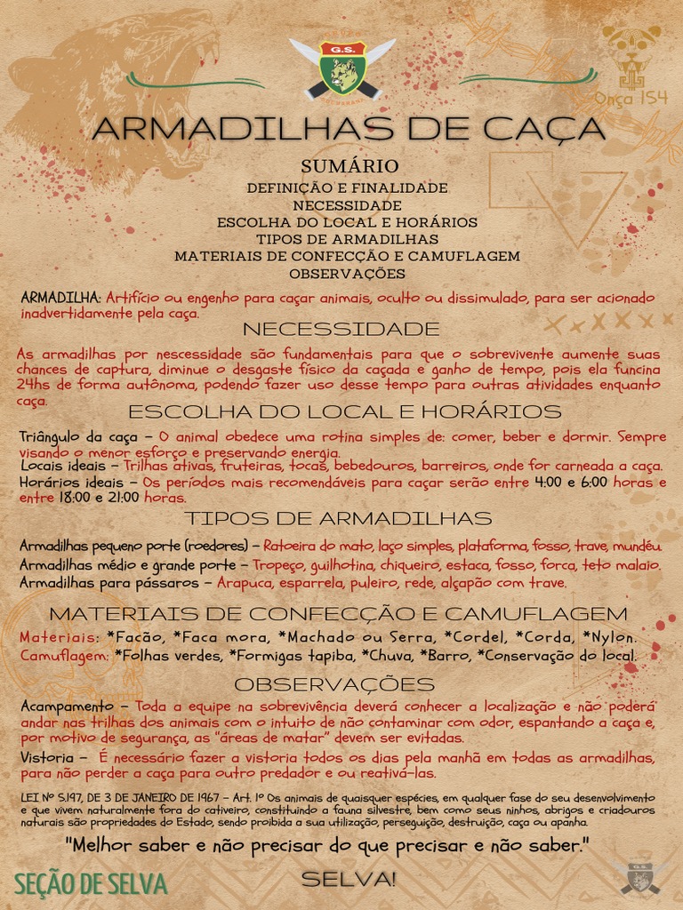 Banner Armadilhas de Caça | PDF