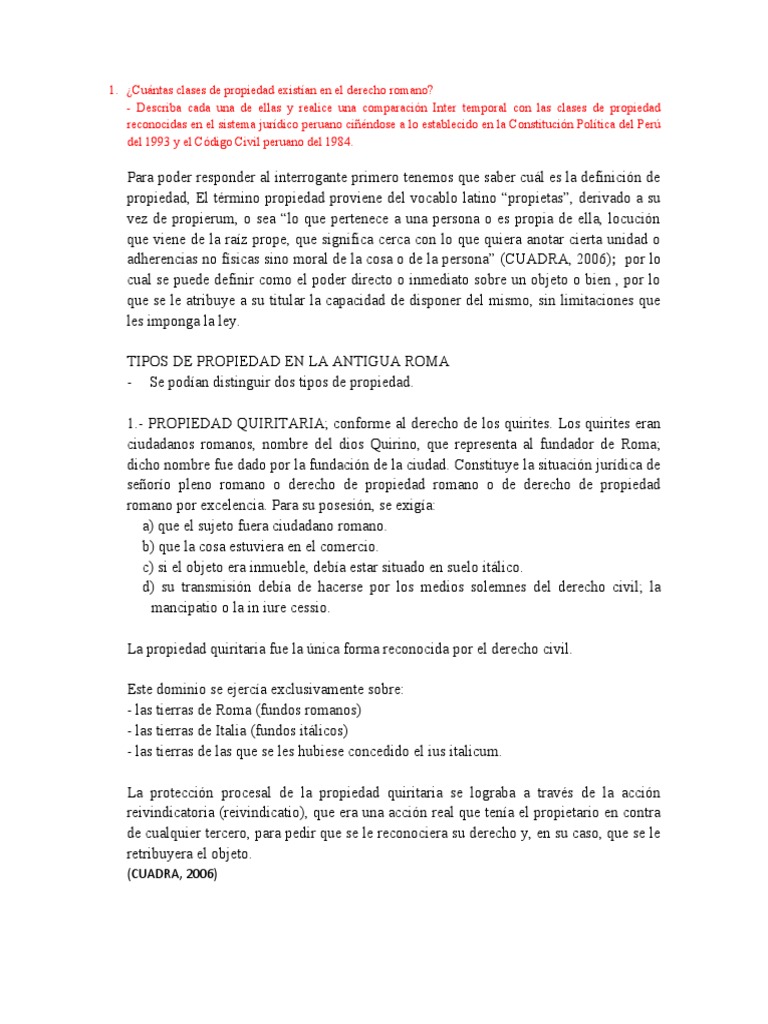 Clases de Propiedad | PDF | Propiedad | Roma antigua