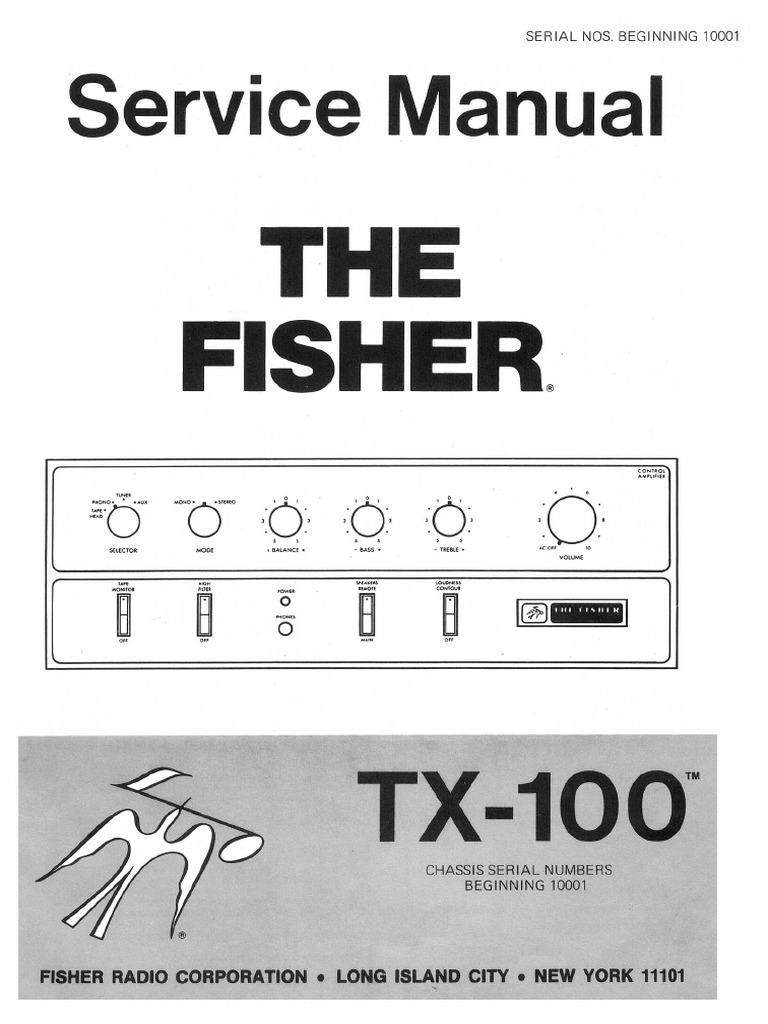 Fisher TX 100 Service Manual | PDF