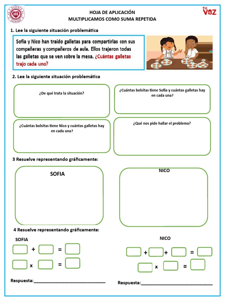 FICHA MATEMÁTICA MULTIPLICAMOS COMO SUMA REPETIDA | PDF