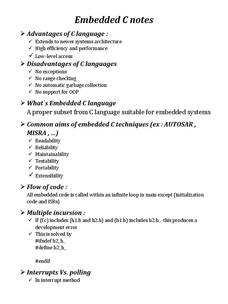 Embedded C Notes | PDF | Pointer (Computer Programming) | Computer Program