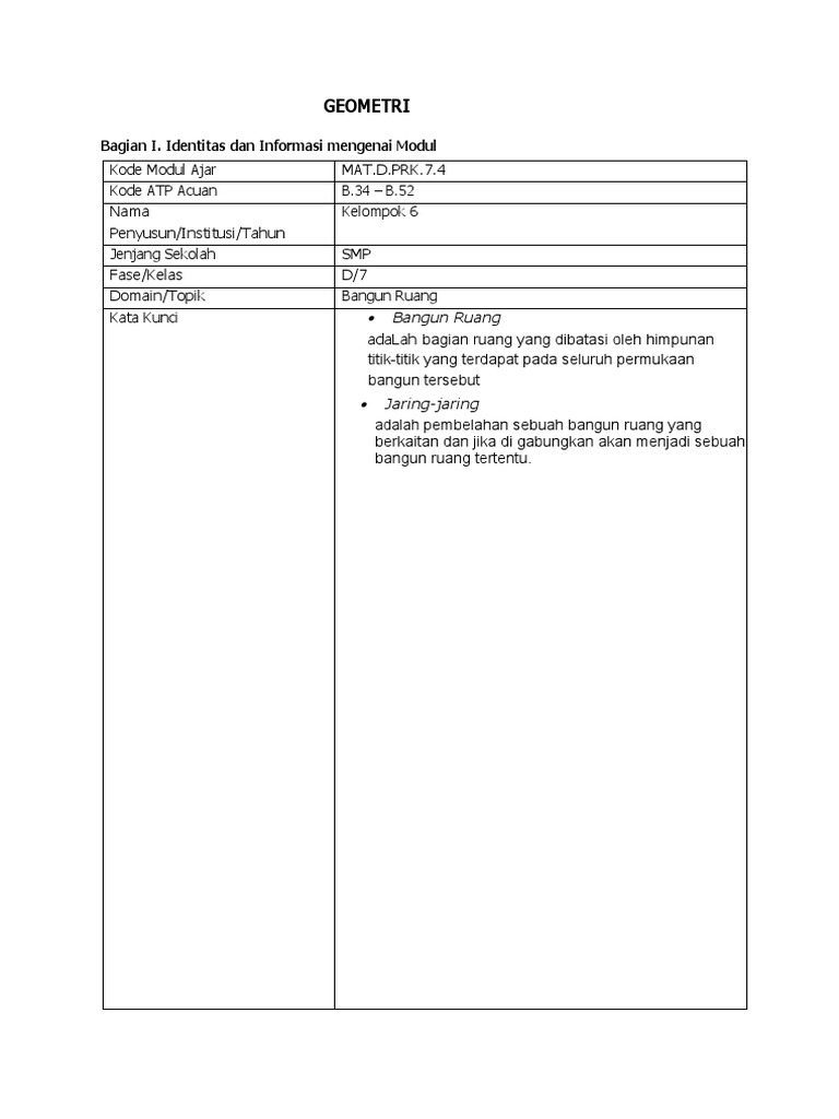 Modul Ajar Kelompok 6 | PDF