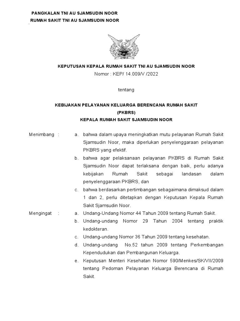 Kebijakan PKBRS 2022 | PDF