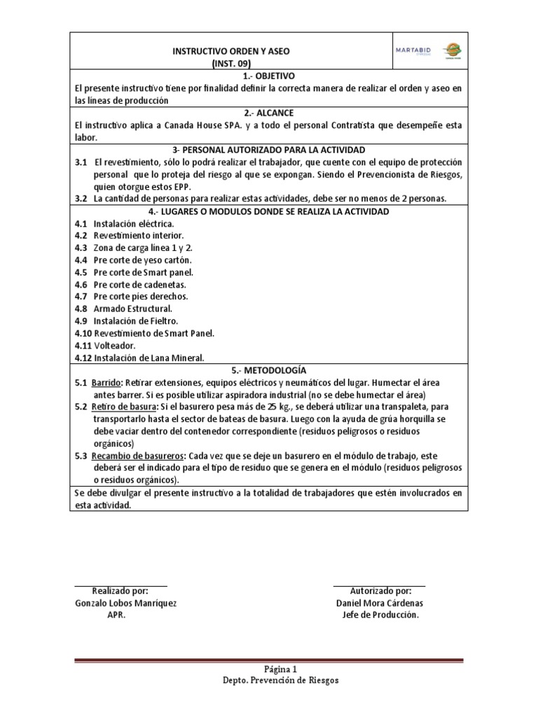 Inst 09 Metodologia Orden Y Aeo Pdf Cuestiones Ambientales