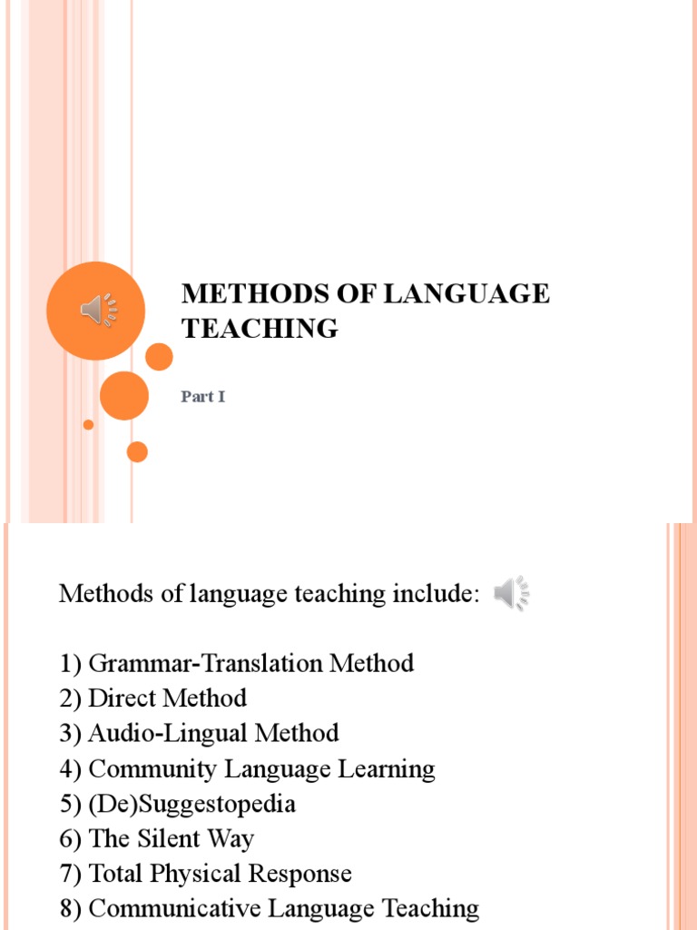 Lesson 2 Part I Methods of Language Teaching | PDF | Language Education ...