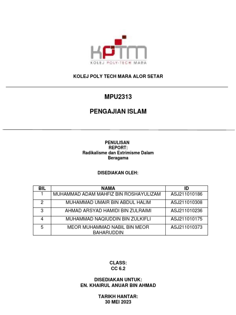 Report MPU 2313 Template | PDF