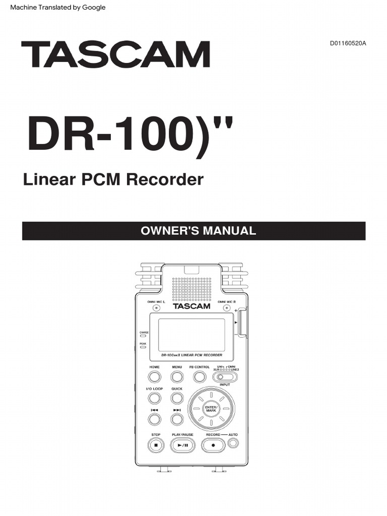 Tascam DR 100mkii Manual de Usuario | PDF | Computer Monitor ...