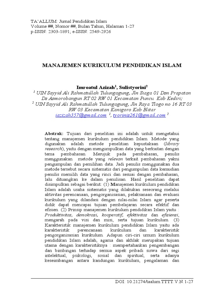 Jurnal Mpi | PDF