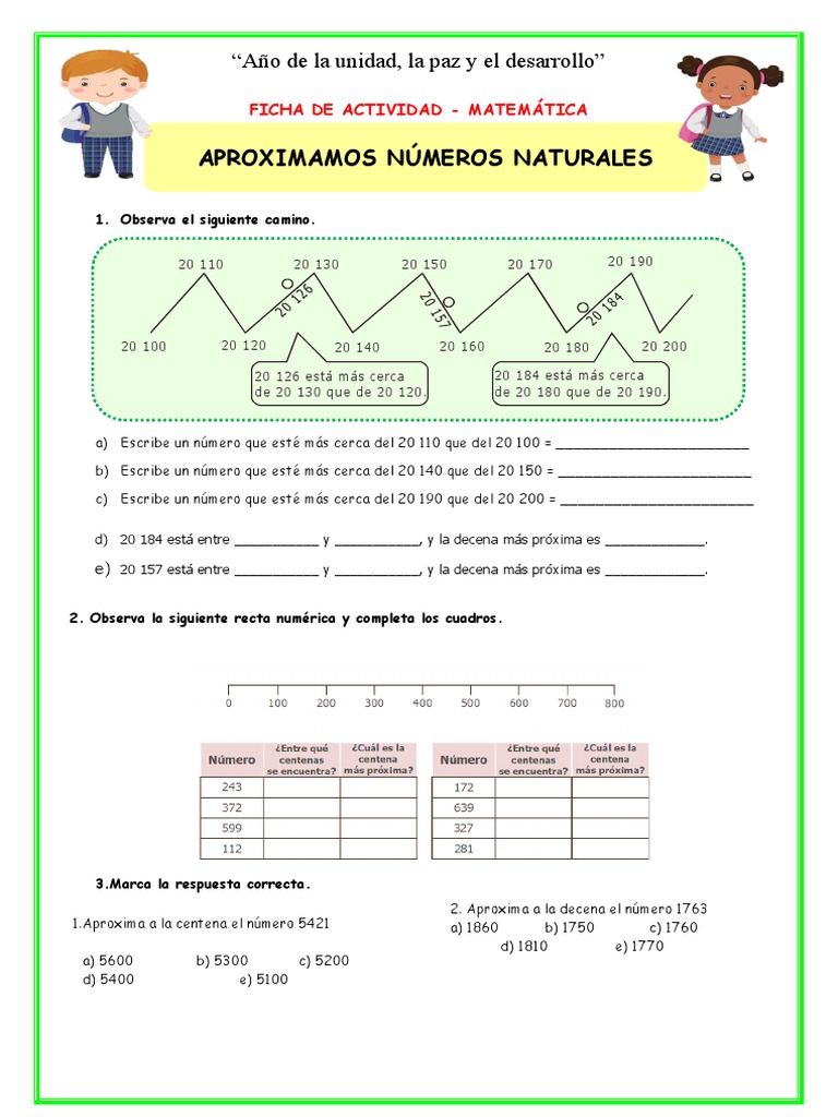 Ficha-Lun-Mat-Aproximamos Números Naturales | PDF Ficha-Lun-Mat-Aproximamos Números Naturales | PDF