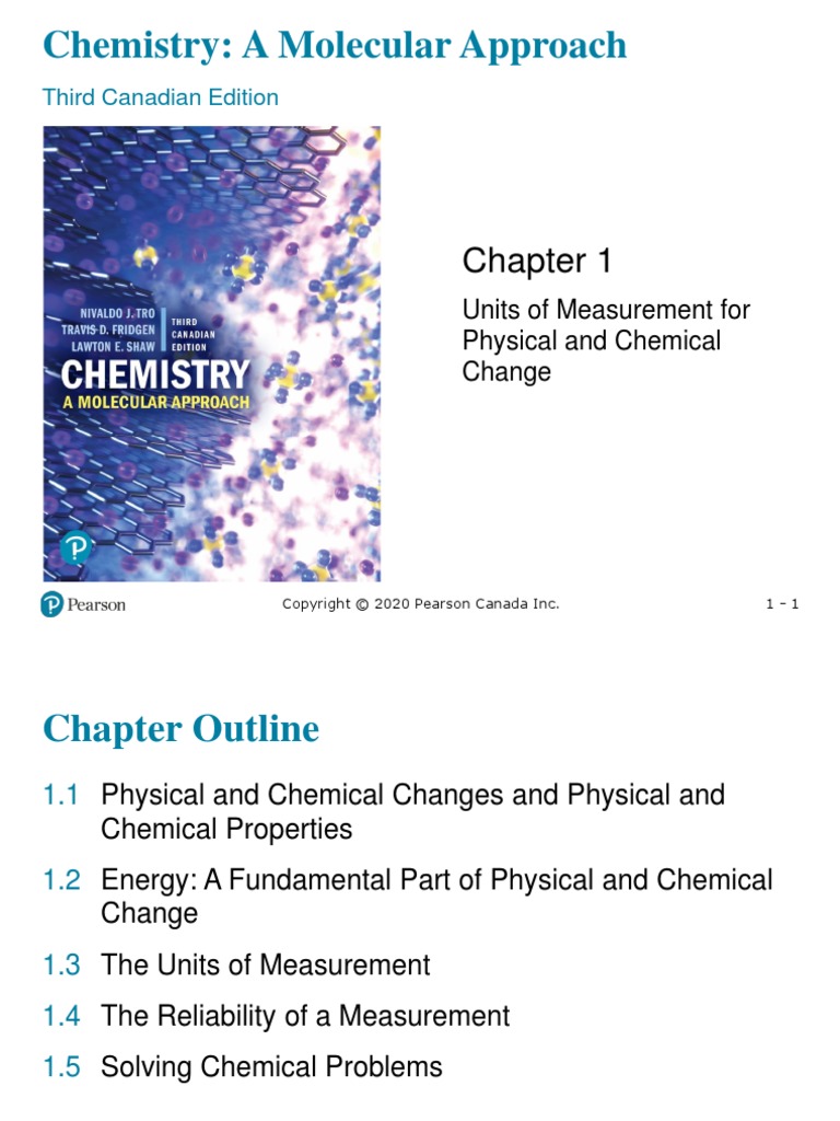 Chapter 1 Units of Measurement For Physical and Chemical Change Lecture ...