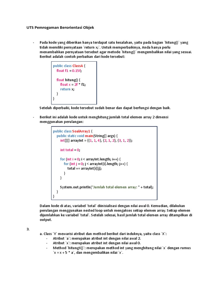 Pemrograman Orientasi Objek | PDF