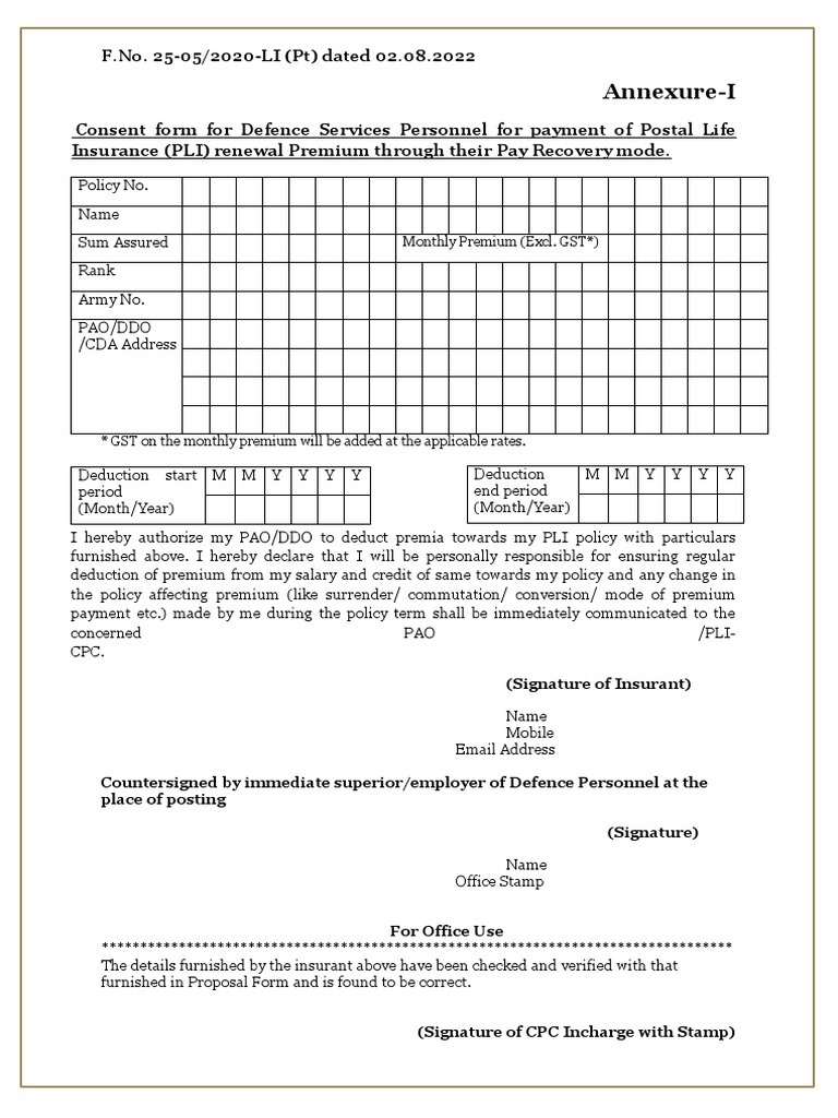Consent Form Defence Pli | PDF