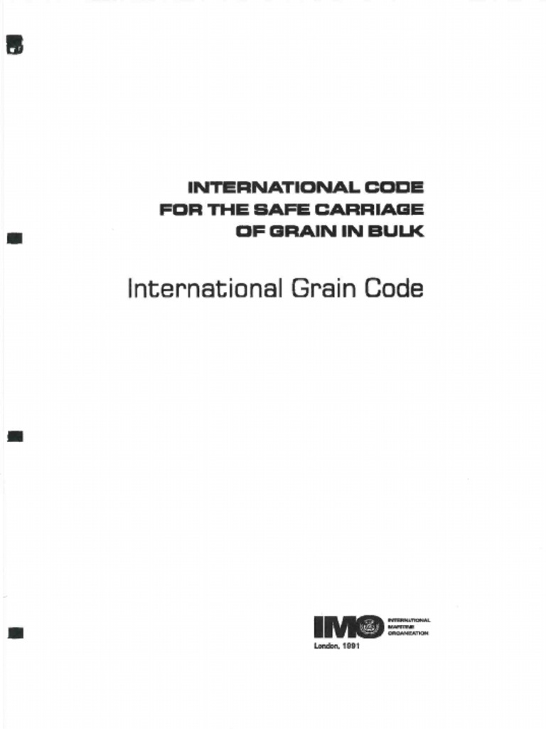 International Grain Code (GC) 2 | PDF