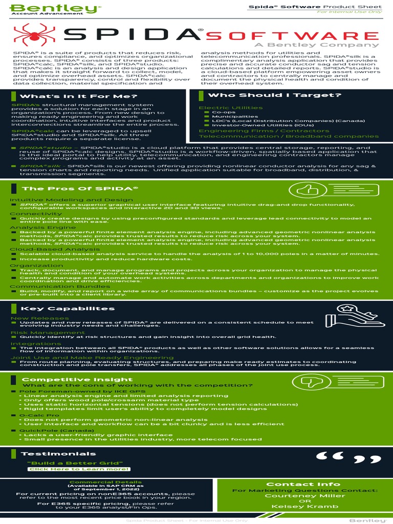 SPIDA Product Sheet | PDF | Computers