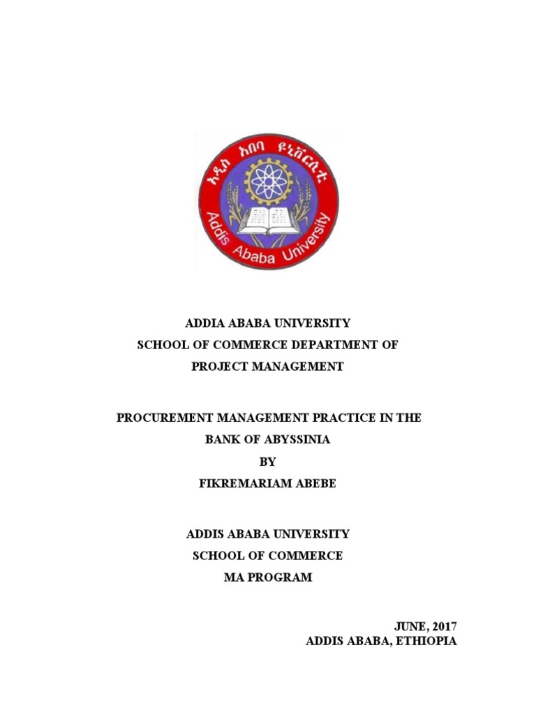 Fikremariam Abebe | PDF | Procurement | Request For Proposal