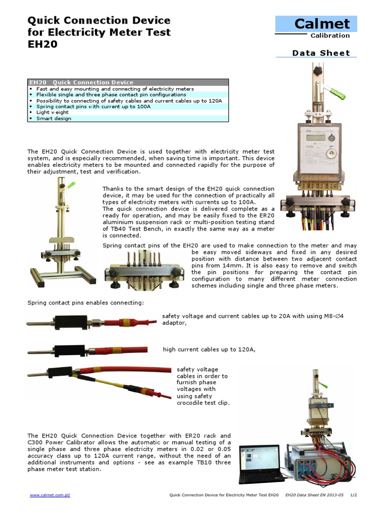 EH20 Data Sheet en | PDF | Calibration | Metrology