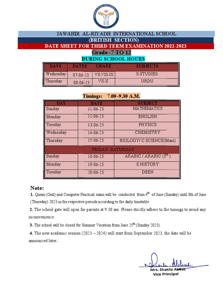 Date Sheet Bs Pdf