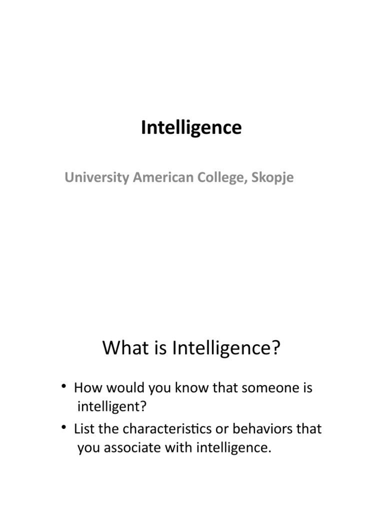 Intelligence IQ | PDF | Intelligence Quotient | Intelligence