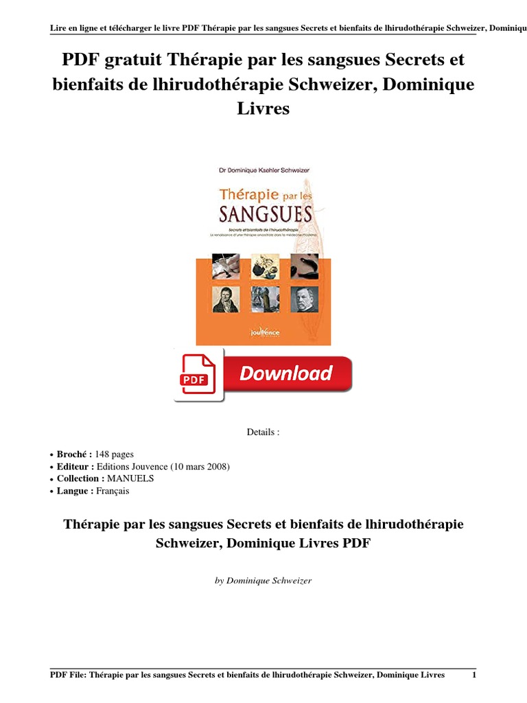 Therapie Par Les Sangsues Se | PDF
