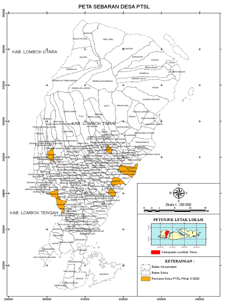 07 PETA LOKASI SEBARAN DESA CALON PESERTA PTSL 2020 PIHAK 3 | PDF