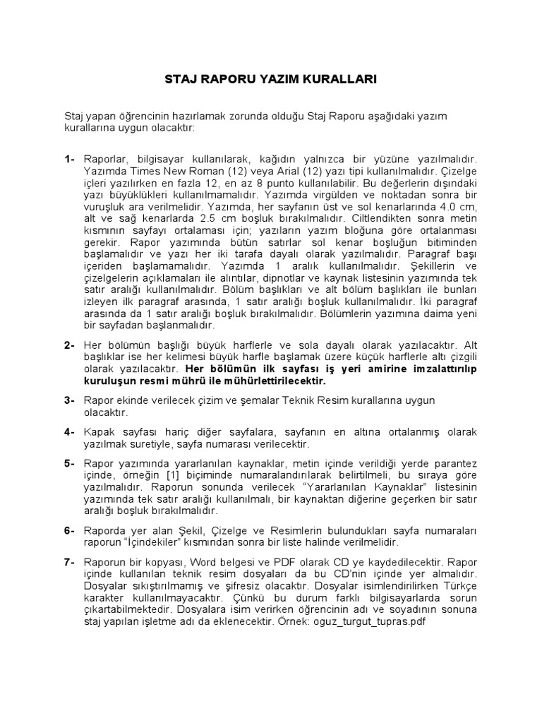 staj-raporu-formati | PDF