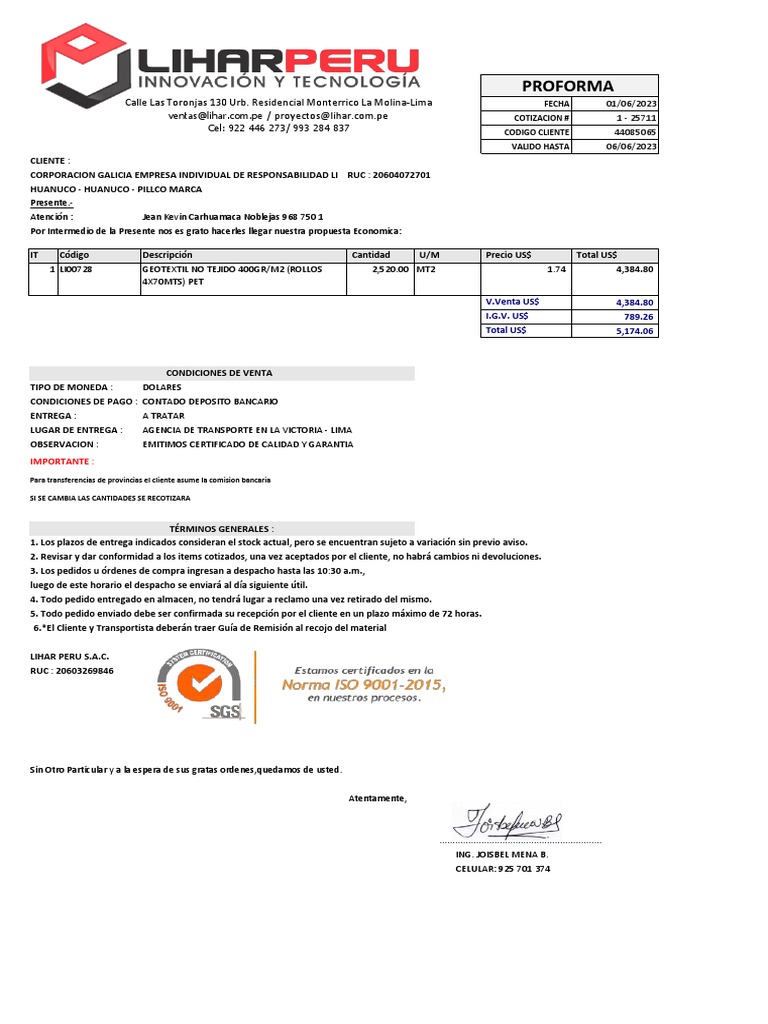 PROFORMA | PDF | Economias