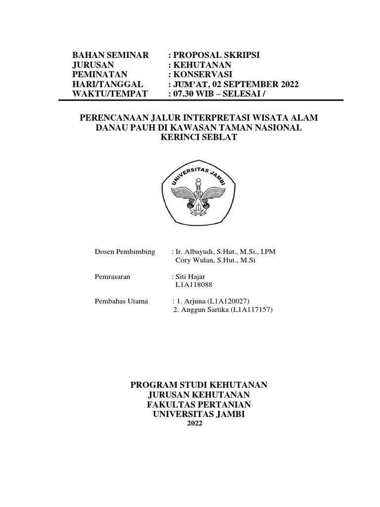 Jalur Ekowisata Danau Pauh Jangkat | PDF