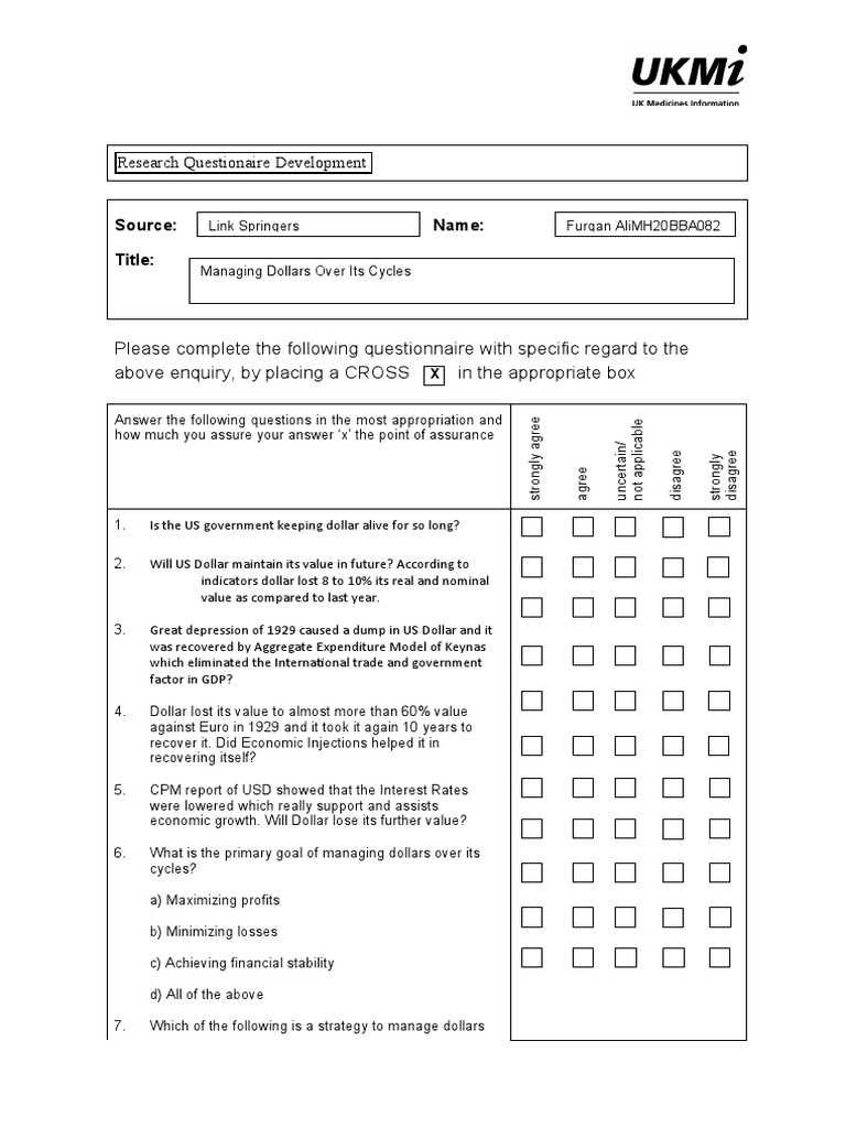 Questionnaire Template 02 | PDF