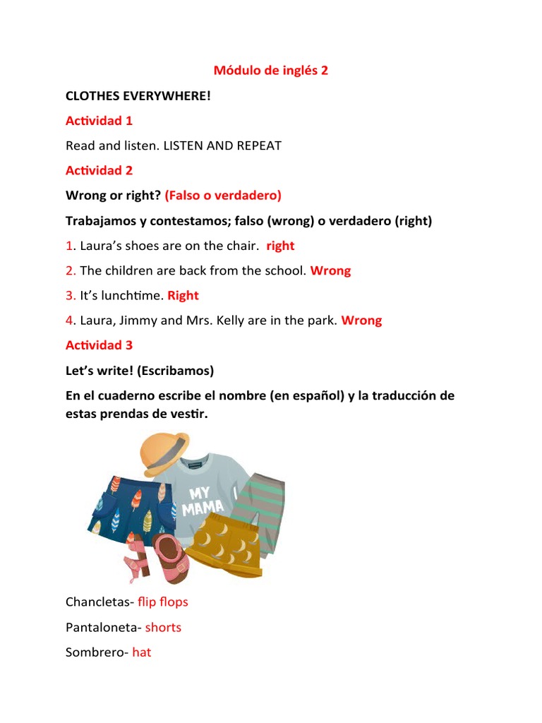 Modulo de Ingles 2 | PDF