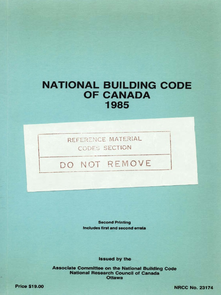 National Building Code of Canada 1985 | PDF | Fire Safety | Chimney