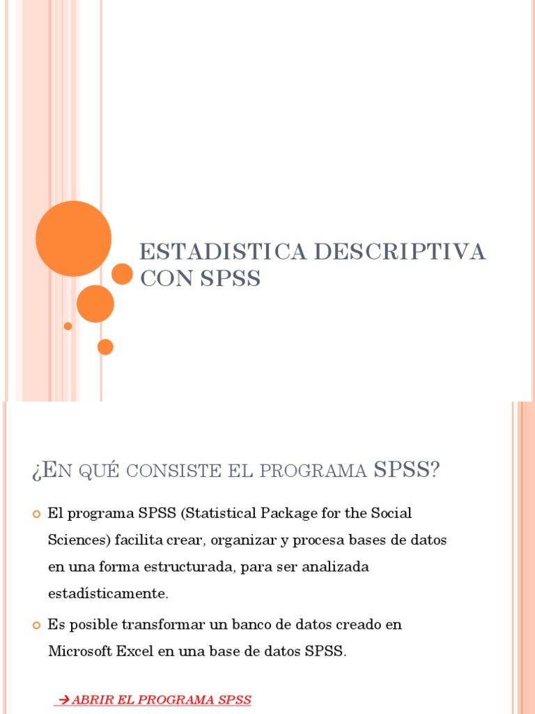 8 Estadistica Descriptiva Con Spss | PDF | Oblicuidad | Spss