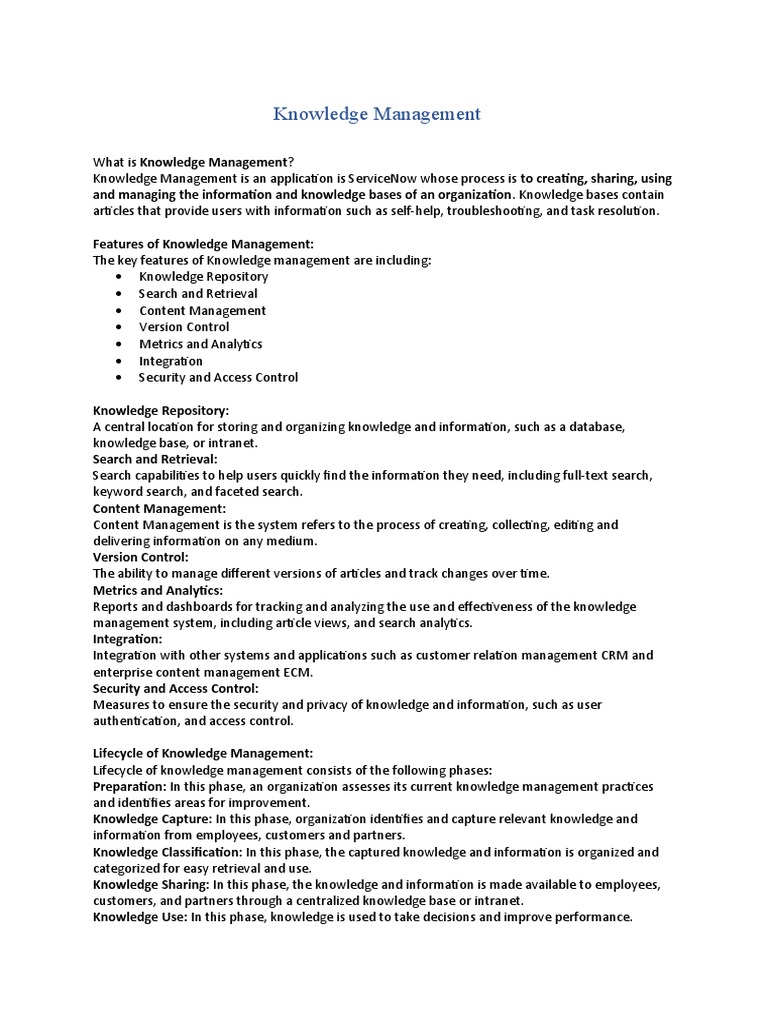 Knowledge Base | PDF | Business