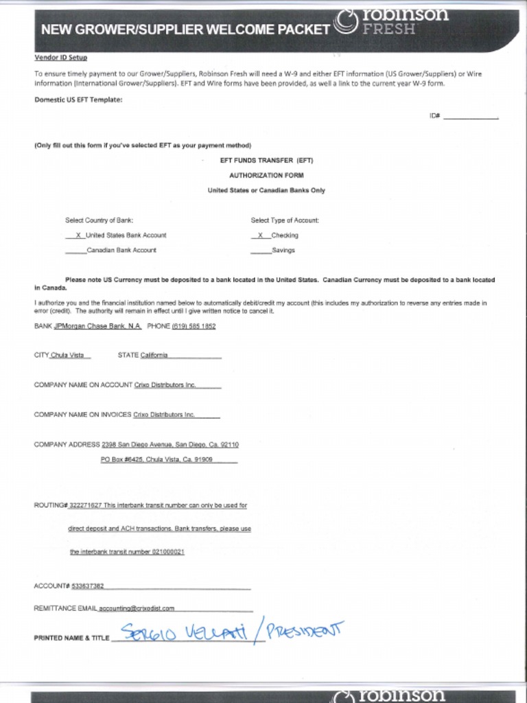 Vendor ID Set Up | PDF