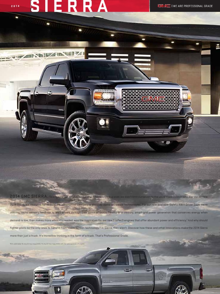 2014 GMC Sierra 1500 - Brochure | PDF | Chevrolet Silverado | Trunk (Car)