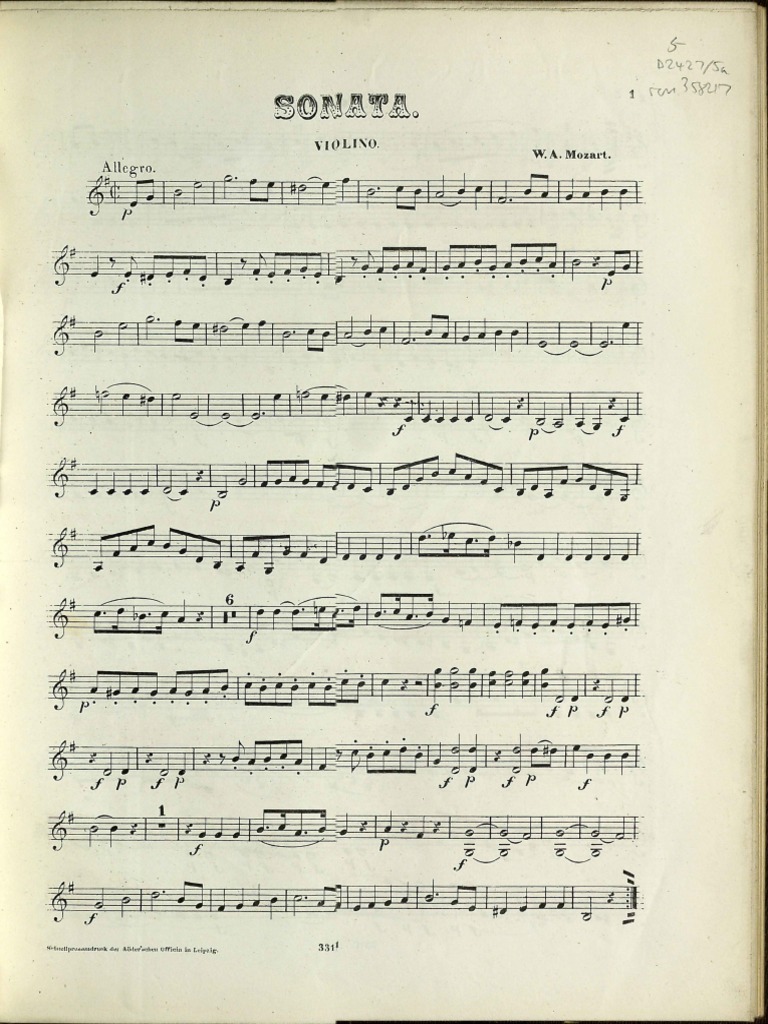 Sonata 21 Mozart Piano y Violin | PDF